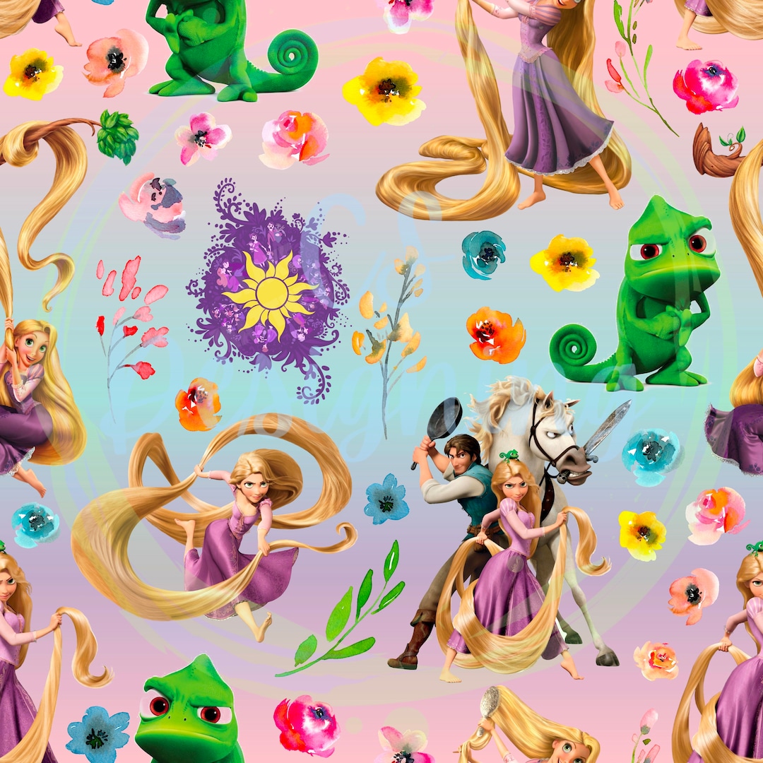 Princess Rapunzel Digital Paper,princess Seamless Paper,princess ...