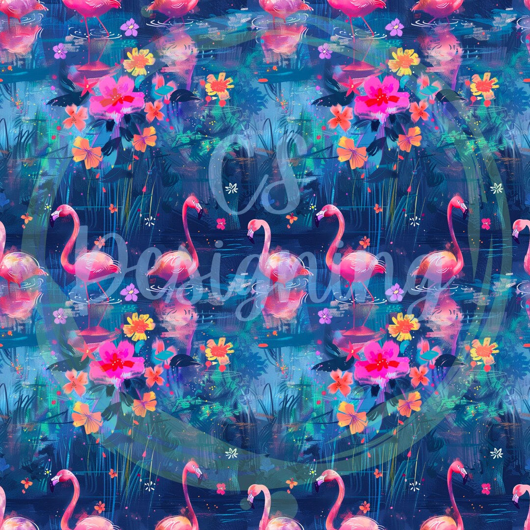 Flamingo Seamless Pattern,seamless Pattern,digital Paper,digital,paper ...