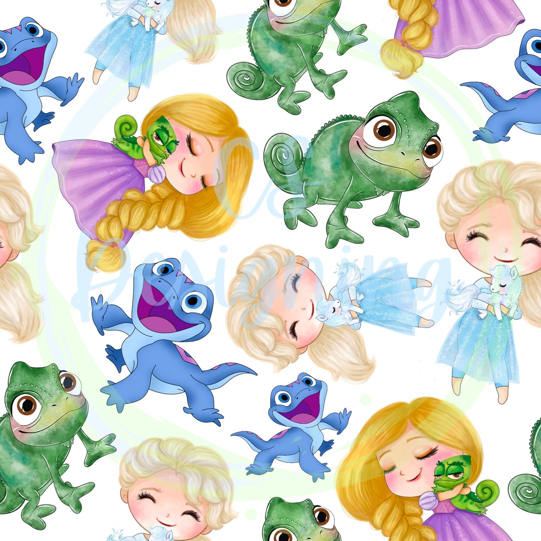 Frozen Digital Paper,ice Princess,princess Seamless Pattern,magic ...