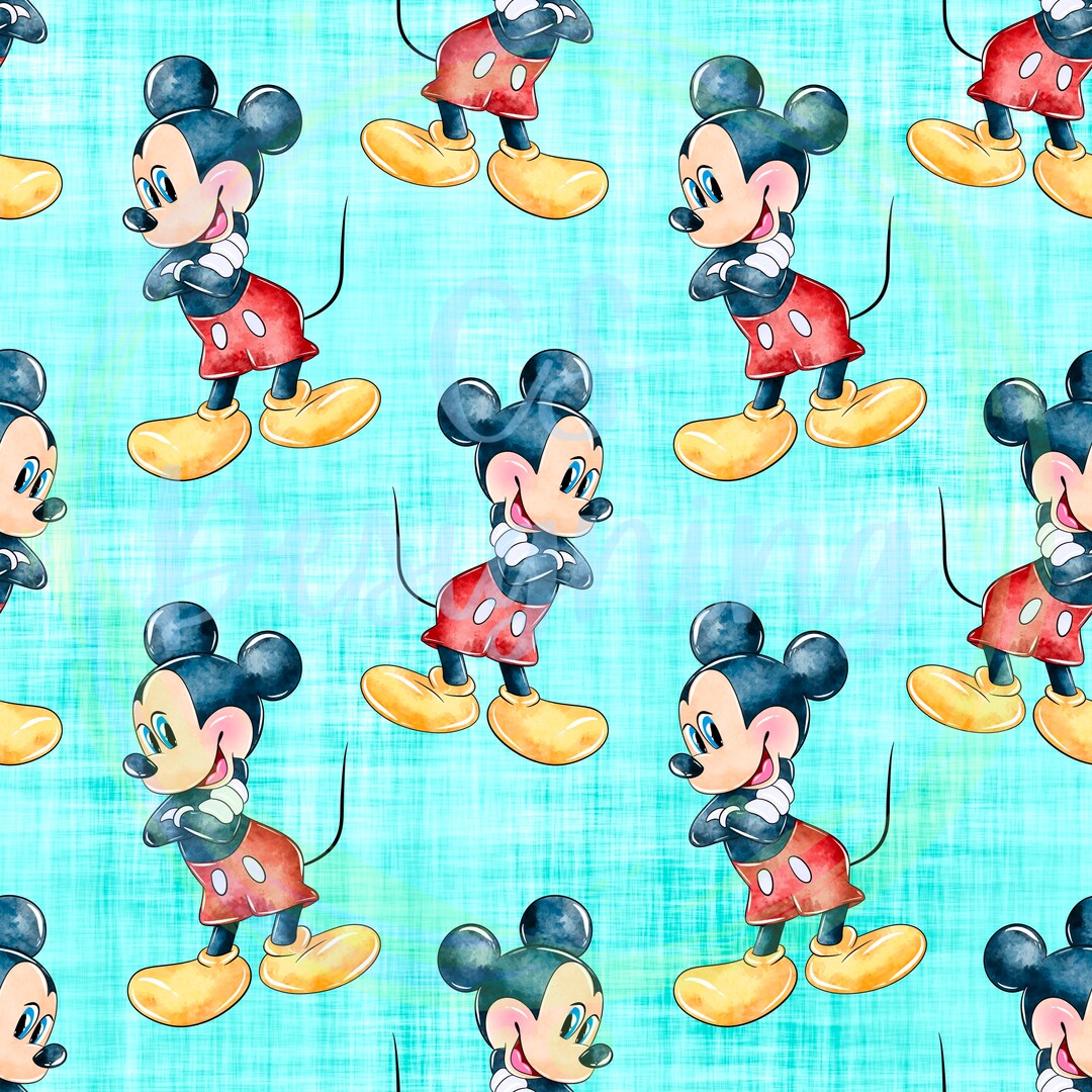 Magic Kingdom Seamless,mickey Seamless,seamless Pattern,digital Paper ...