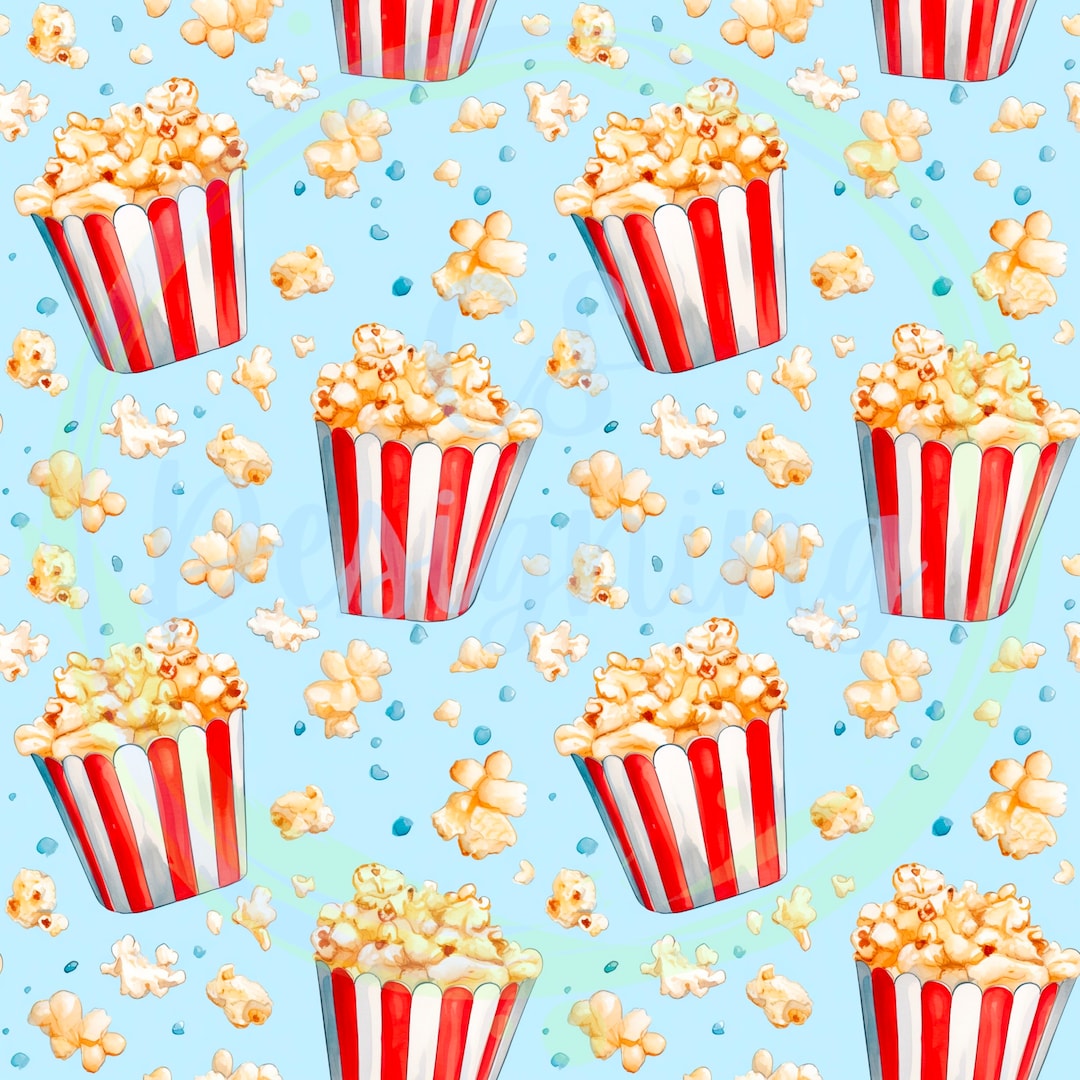 Popcorn Seamless Pattern,seamless Pattern,digital Paper,food Seamless ...