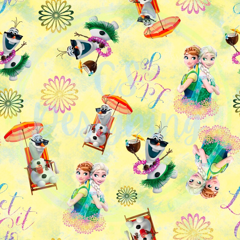 Frozen Digital Paperelsaelsa Seamless Patternseamless - Etsy