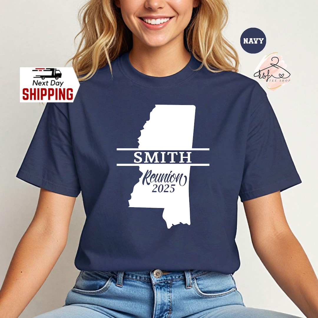 Custom Mississippi Family Reunion T-shirt: Personalized Souvenir Tee - Etsy