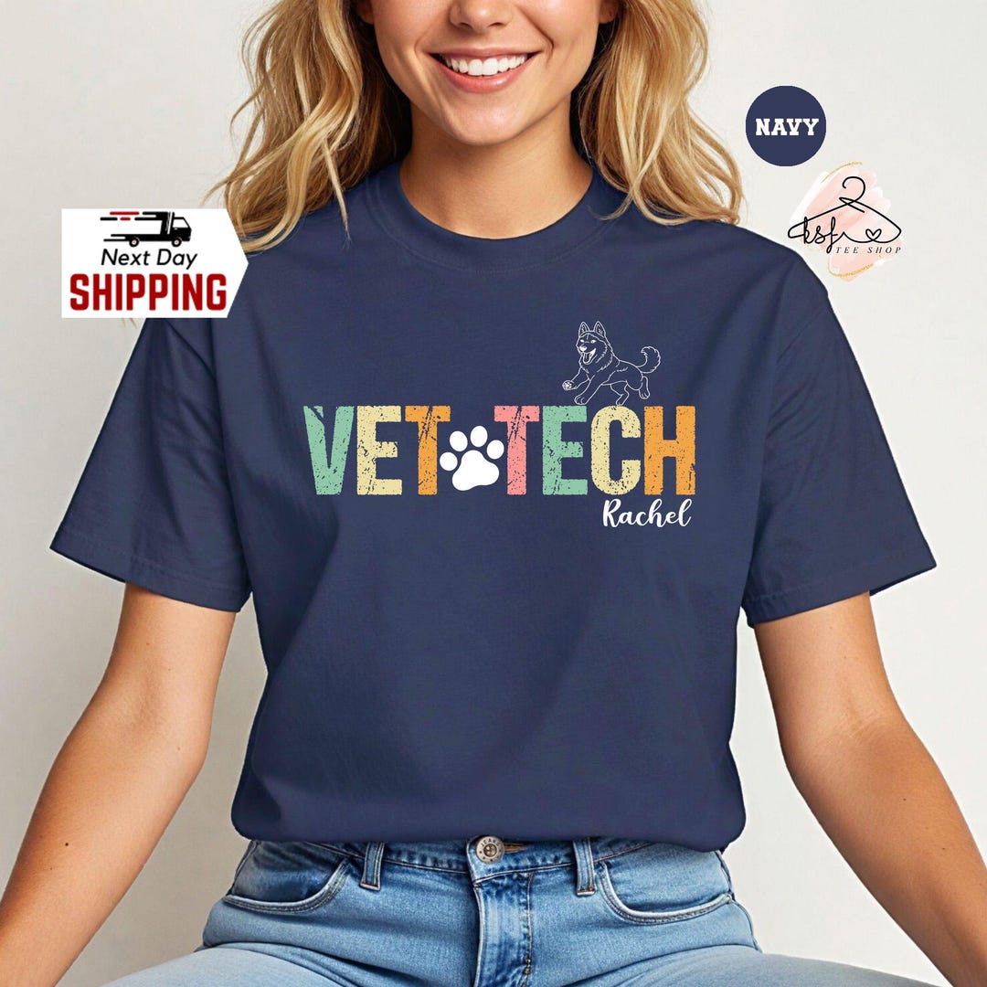 Custom Vet Tech Shirt: Personalized Veterinarian T-shirt - Etsy