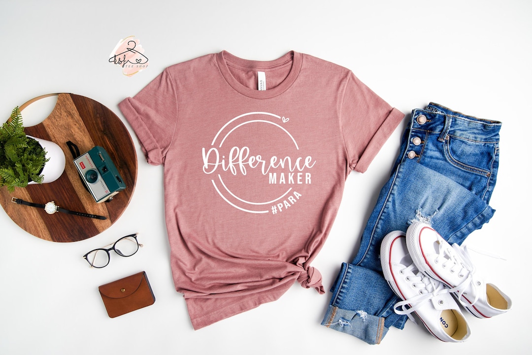 Difference Maker Para Teacher Shirt: Gift for Teacher Aide - Etsy