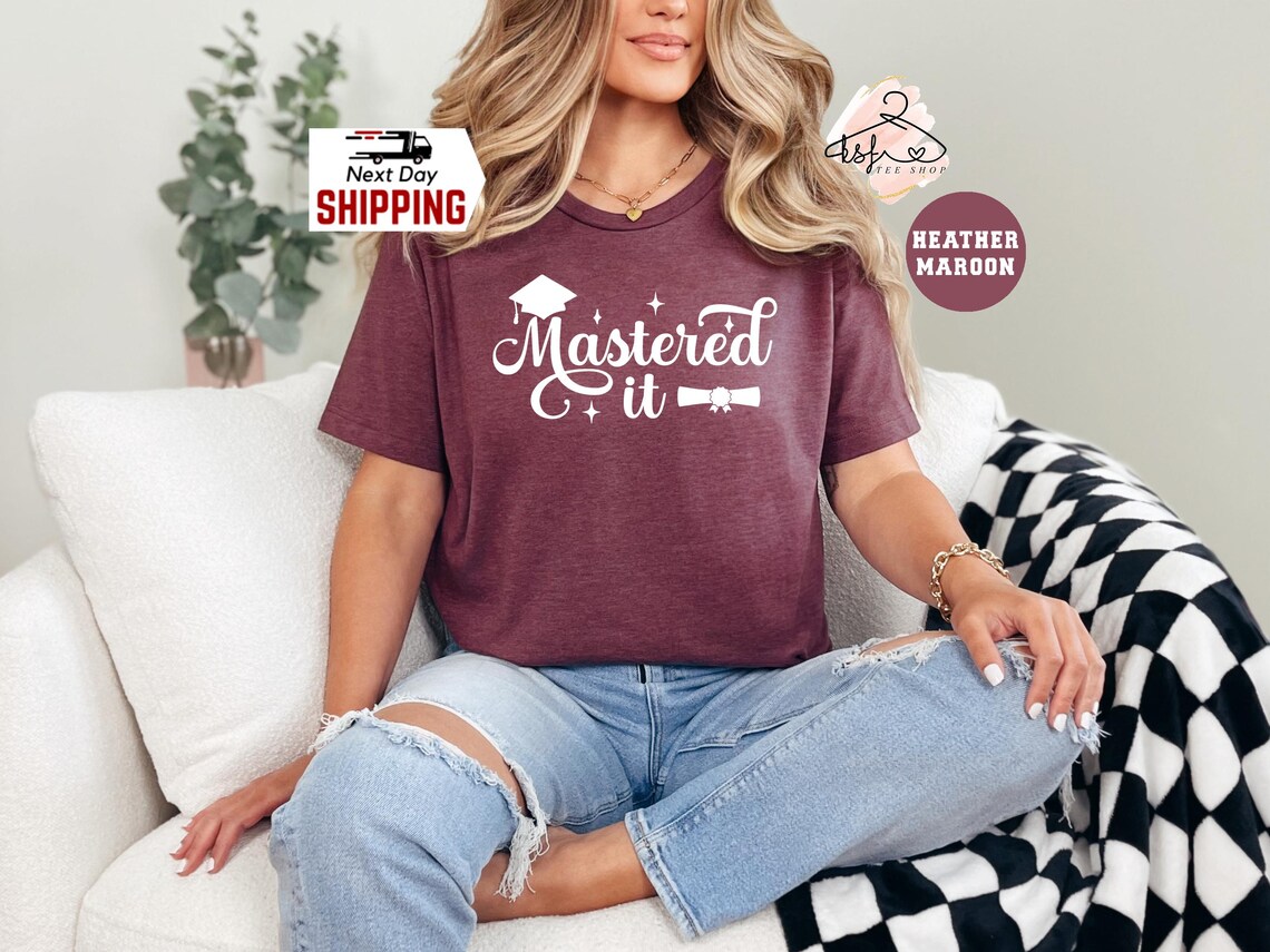 Mastered It Graduation Shirt: Masters Degree Gift - Etsy