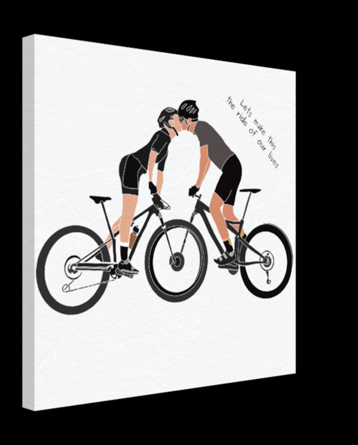 Couples Bicycle Art Print Picture | Love & Cycling Quote | Wedding ...