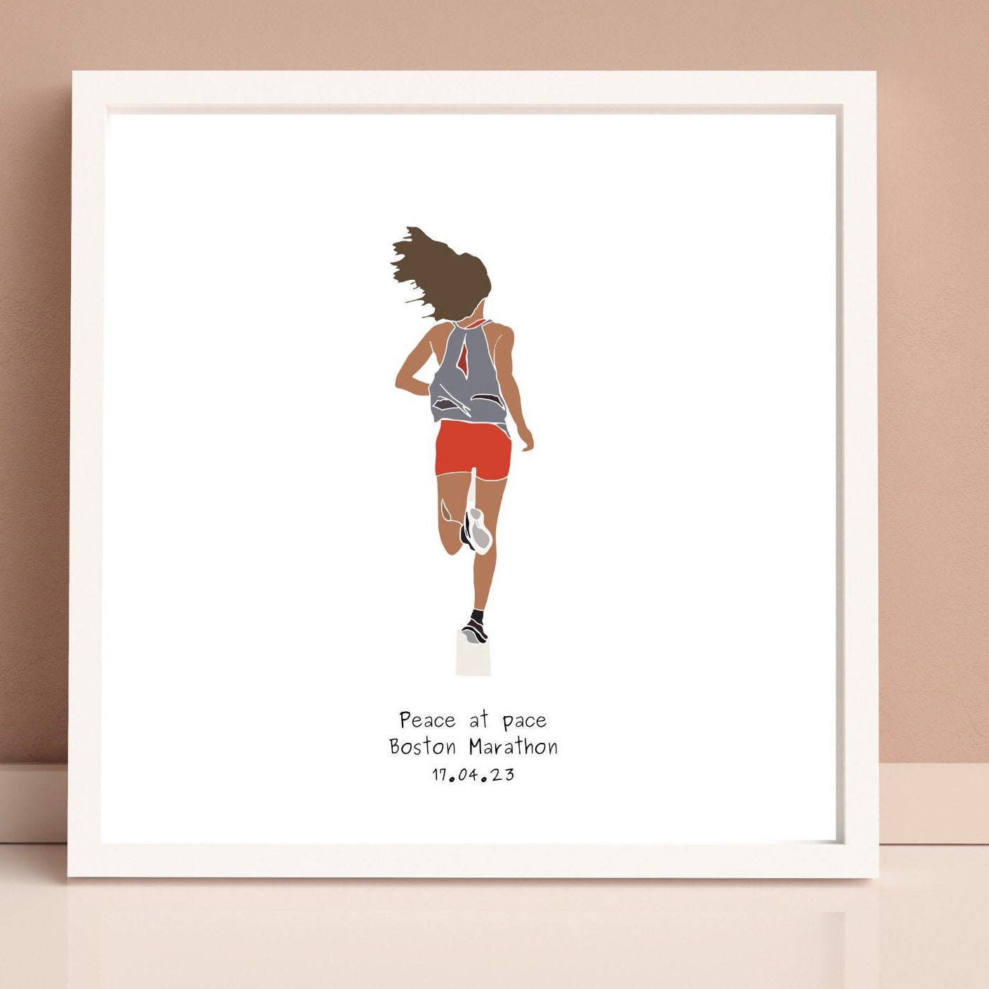 Best Gift for Runners Marathon Runner Picture Present Running Home ...