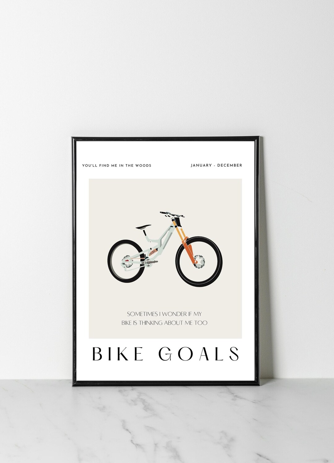Santa Cruz Mountain Bike Art Print: Cyclist Home Decor - Etsy