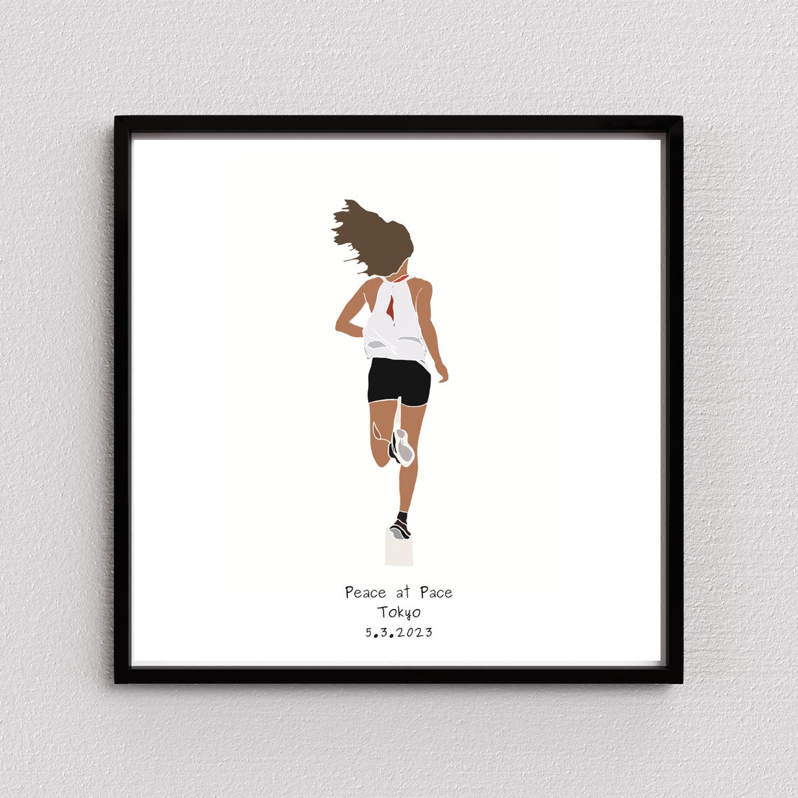 Love Running Runners Art Print Gift | Marathon Runner Picture Support ...