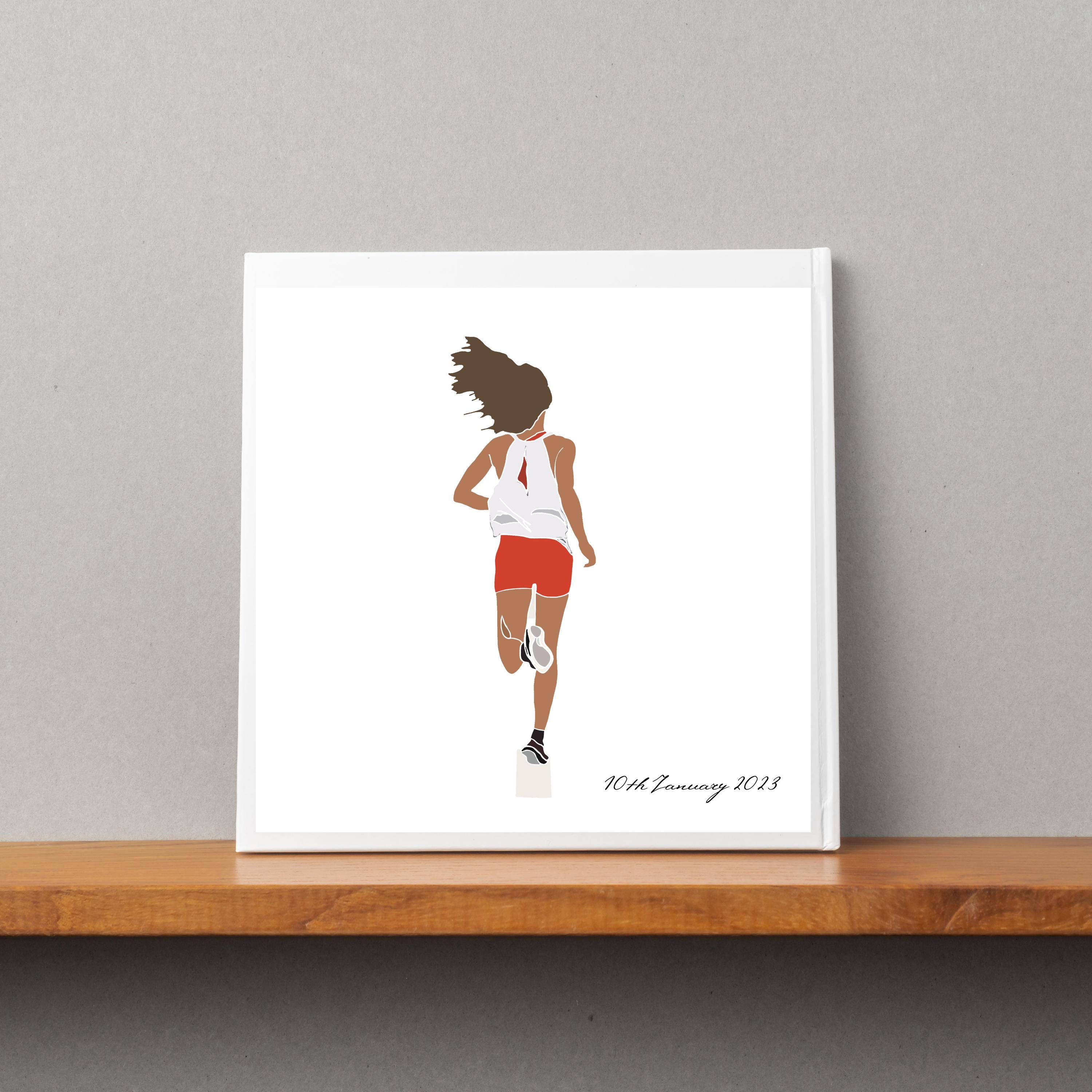 Love Running Runners Art Print Gift | Marathon Runner Picture Support ...