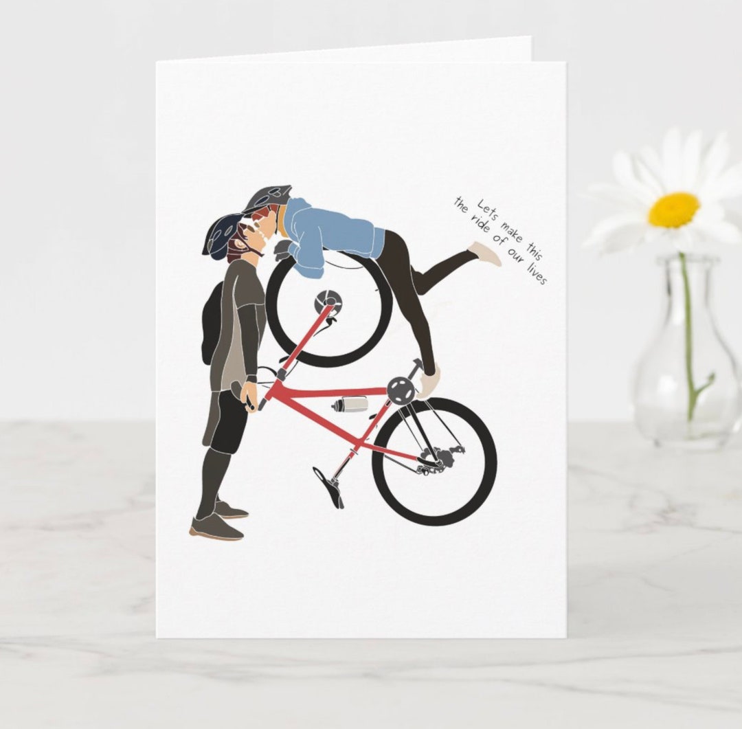 Congratulations Cyclist Card Love Bikes Cycling Anniversary Engagement ...
