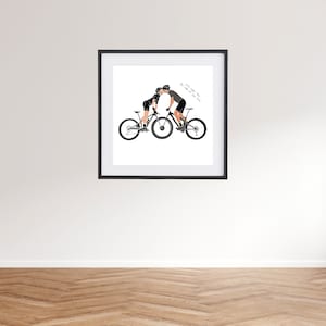 Couples Bicycle Art Print Picture | Love & Cycling Quote | Wedding ...