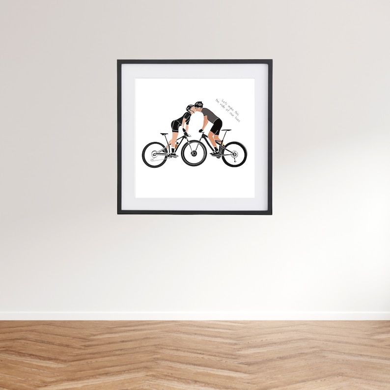 Couples Bicycle Art Print Picture | Love & Cycling Quote | Wedding ...
