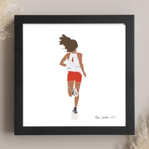 Love Running Runners Art Print Gift | Marathon Runner Picture Support ...
