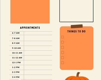 Daily Fall Planner - Etsy