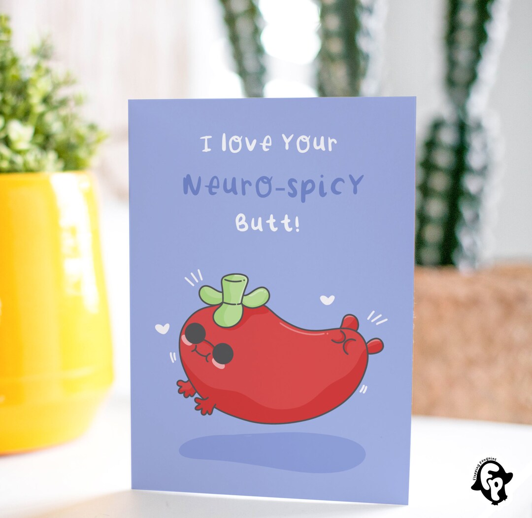 Neurodiversity Valentine Kawaii Card, Cards for Her, Cards for Him ...