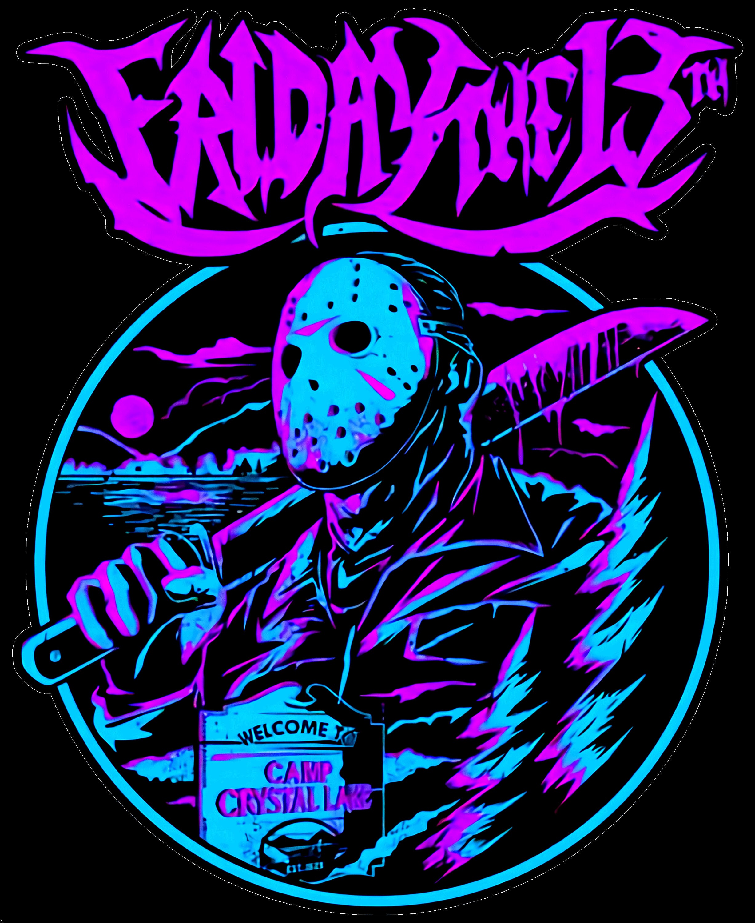 Camp Crystal Lake Neon Png File - Etsy