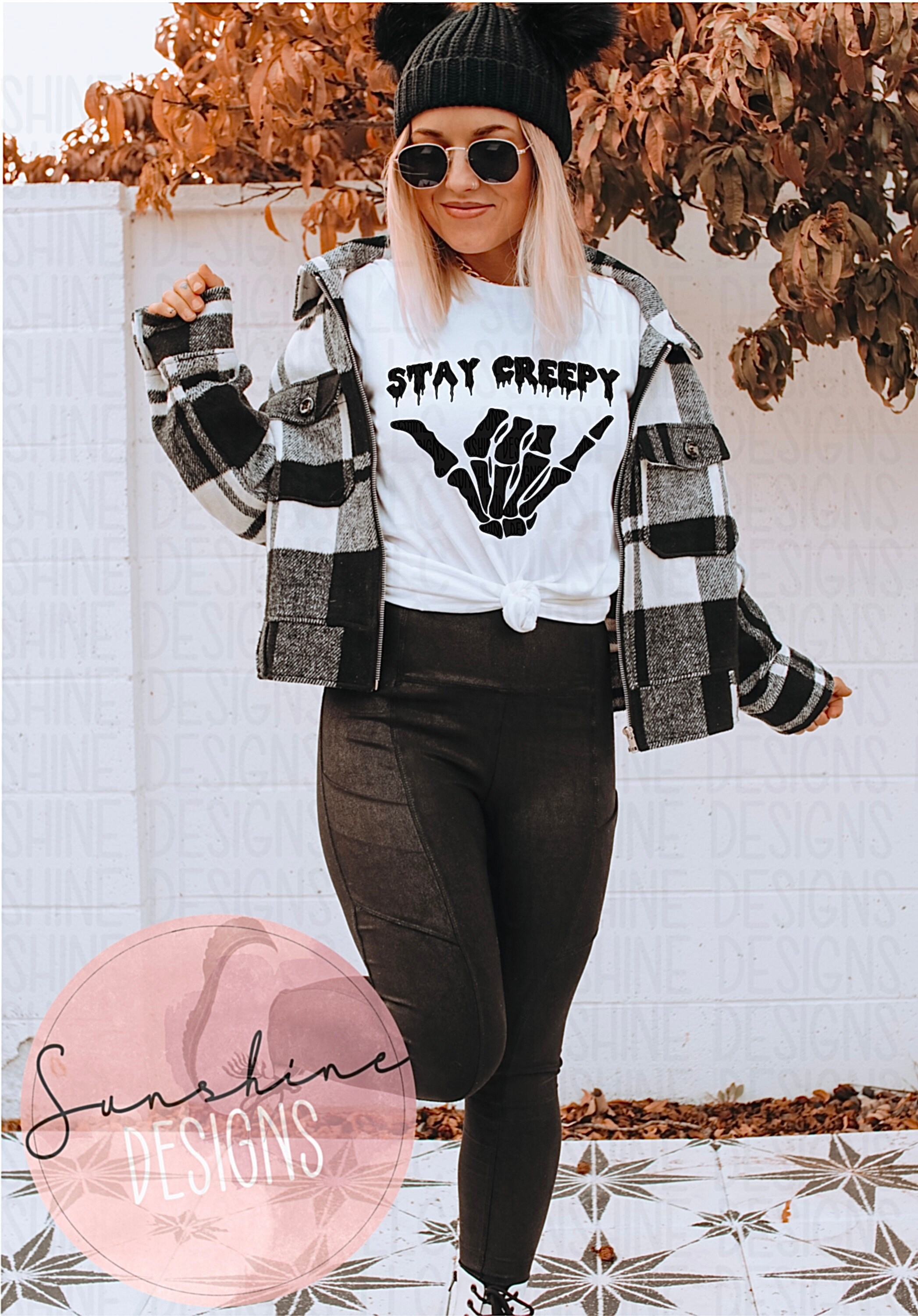 Stay Creepy Skeleton Hand PNG Instant Download File - Etsy