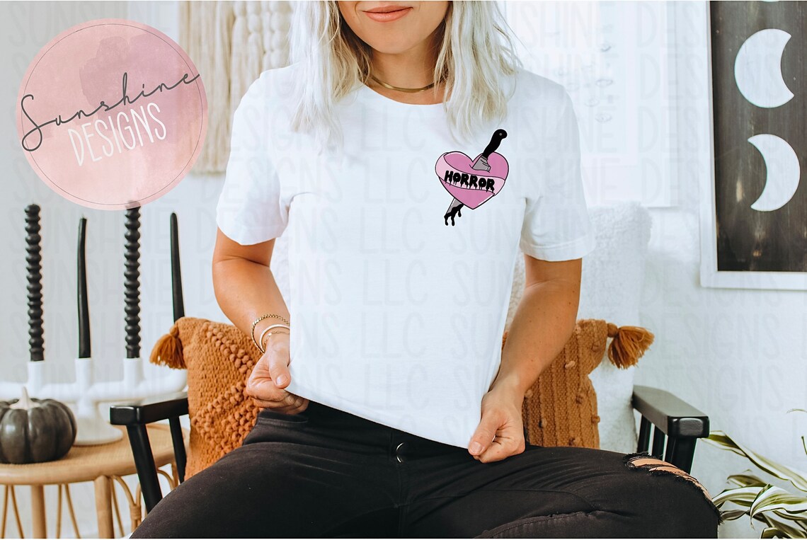 Cute Horror Heart With Knife Instant Download Pngfile - Etsy