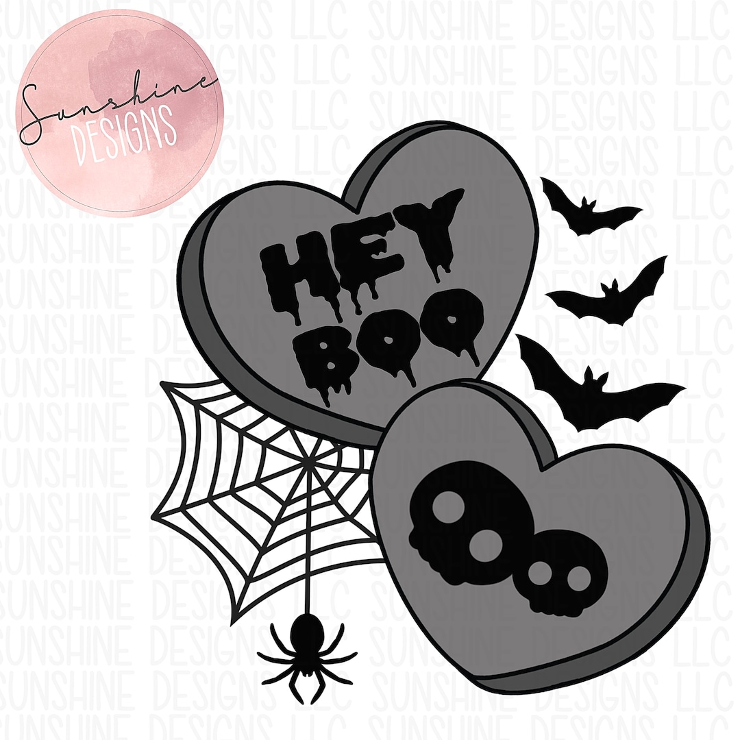 Hey Boo Heart Candy Instant Download Pngfile - Etsy