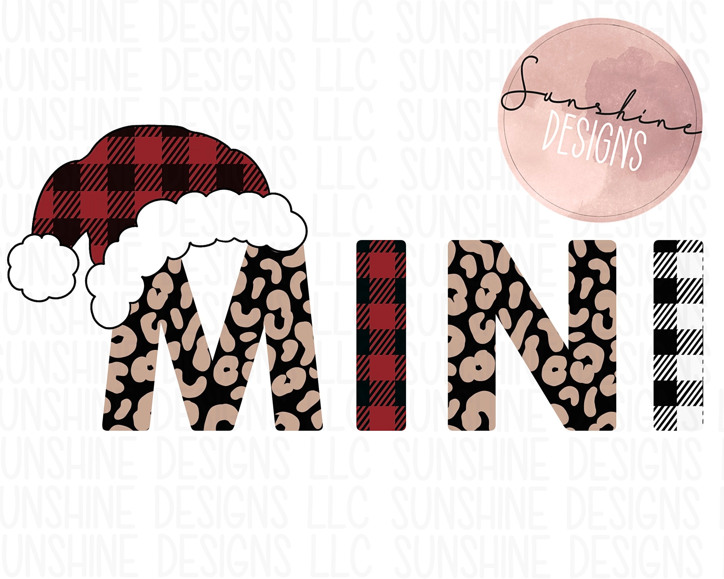 Mini Christmas Leopard PNG Instant Download File - Etsy