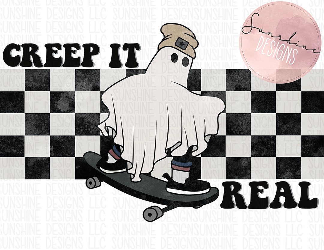 Vintage Ghost Skateboard PNG Sublimation Instant Download File - Etsy