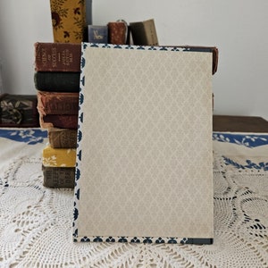 Blue Book Cover Art, Bookpage Collage Art, Handmade Gift for Book ...