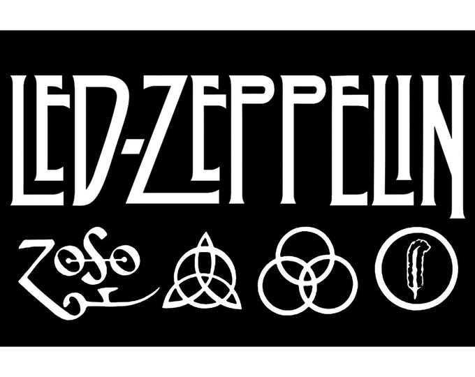 Zoso Symbols Car Decal, Led Zeppelin Zoso Symbols Car Decal, Zoso ...