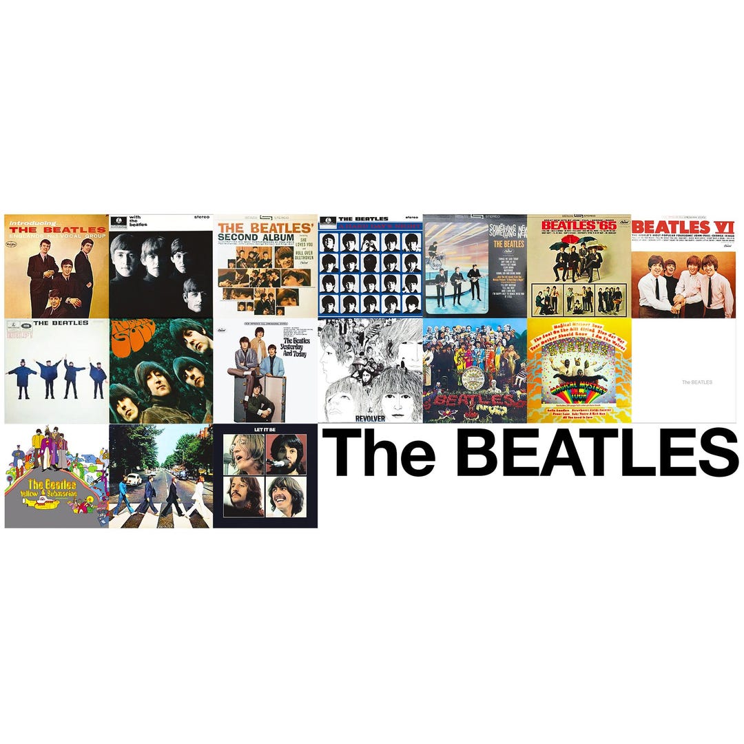 The Beatles Bumper Sticker Album Covers - Etsy