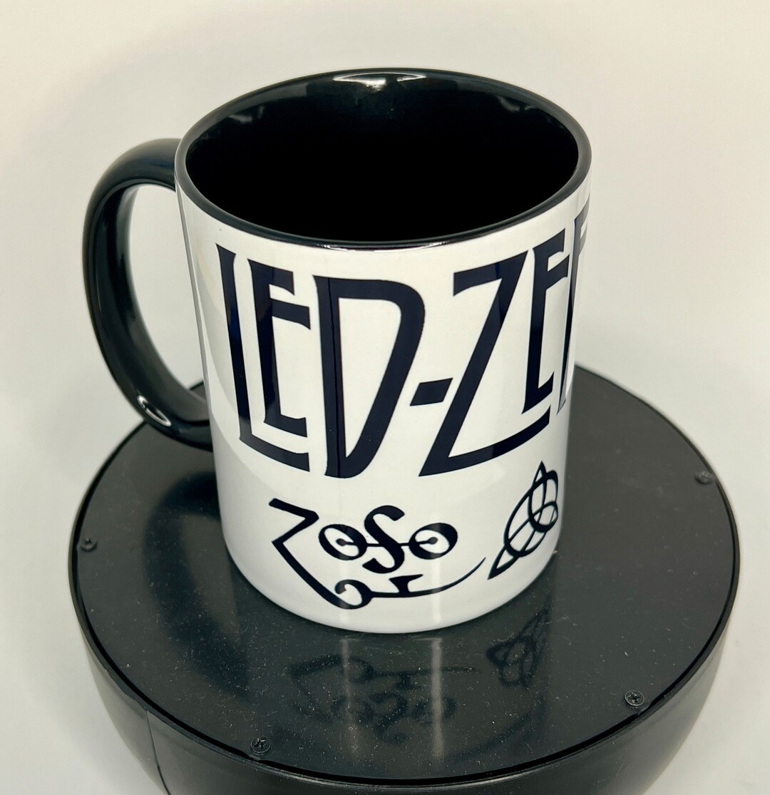 Led Zeppelin Black Handle/inside Coffee Mug. for the Led Zep Fan. - Etsy