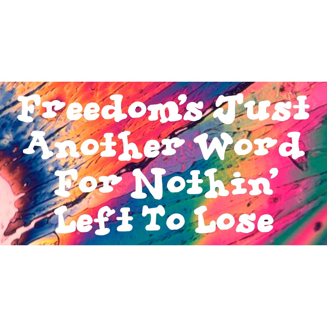 Kris Kristopherson’s Famous Bobby Mcgee Lyric Sticker - Etsy