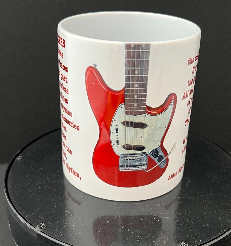 Old Rockers Poem & Classic Fender Guitar on a Coffee Mug. Celebrate ...