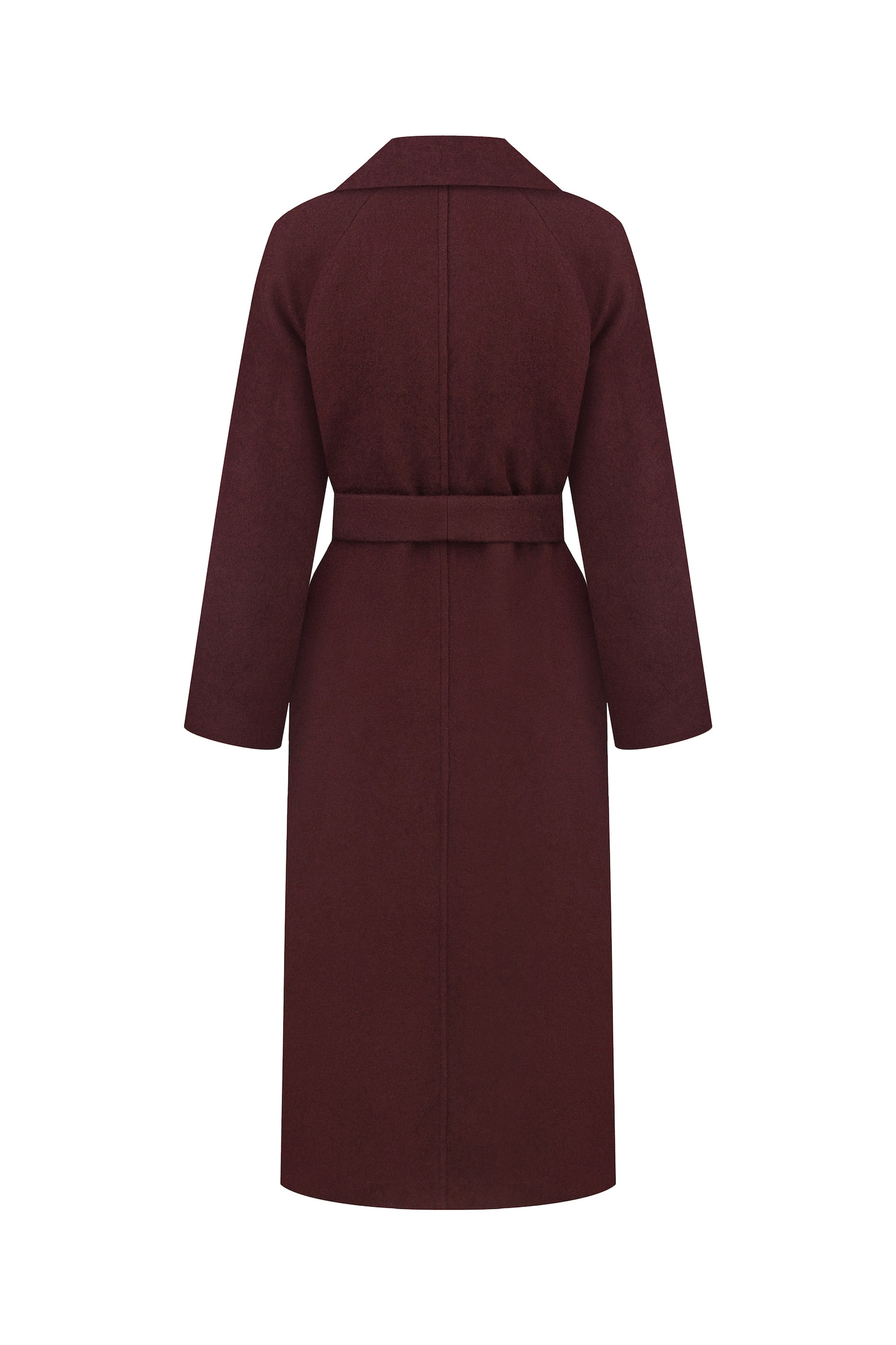 Long Burgundy Wool Coat, Burgundy Woolen Coat, Lined Warm Winter Coat ...