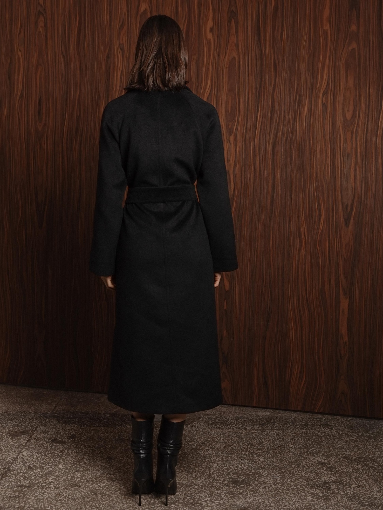 Luxury Black Wool Coat, Black Woolen Coat, Lined Warm Winter Coat ...