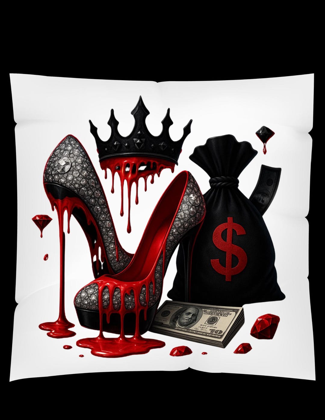 Sassy Black Girl PNG: Red & Black Diamonds, Pisces Zodiac (digital ...