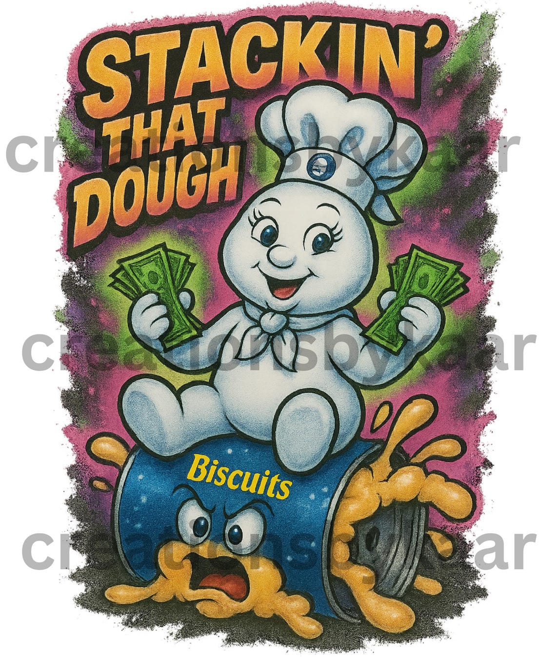 Doughboy, Stach the Cash, Making That Dough, Money Signs, Biscuits - Etsy