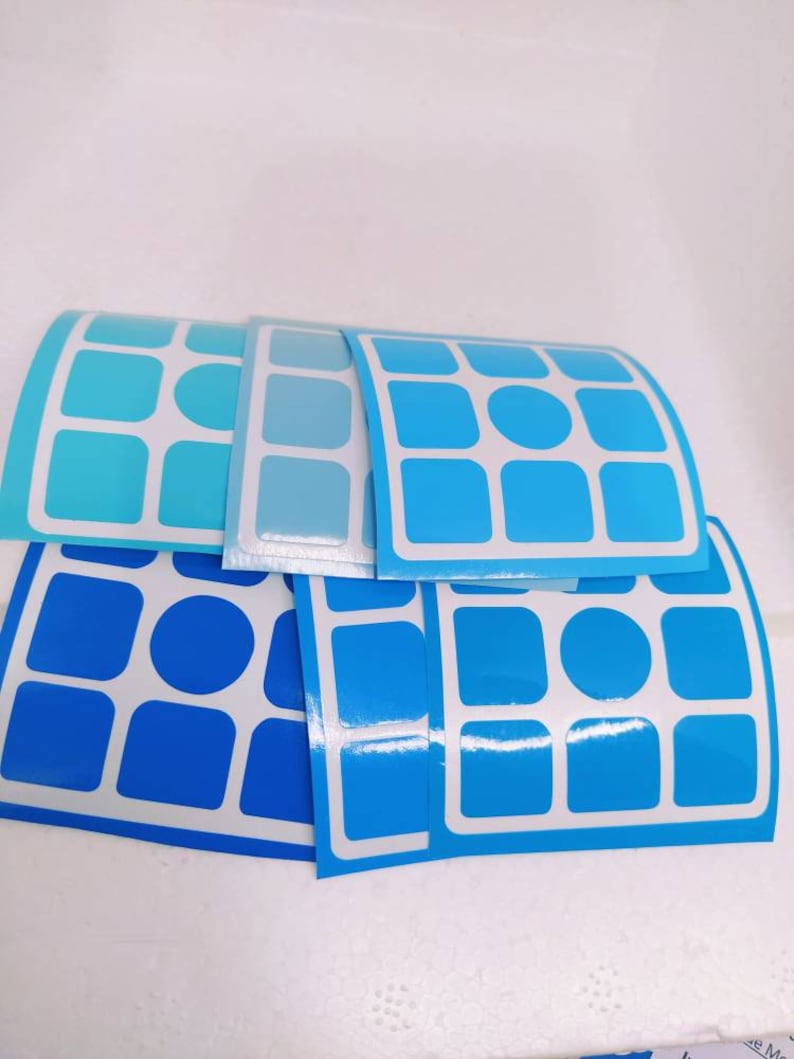 Set of Gradient Stickers for Rubik's Cube (size and Color of Your ...