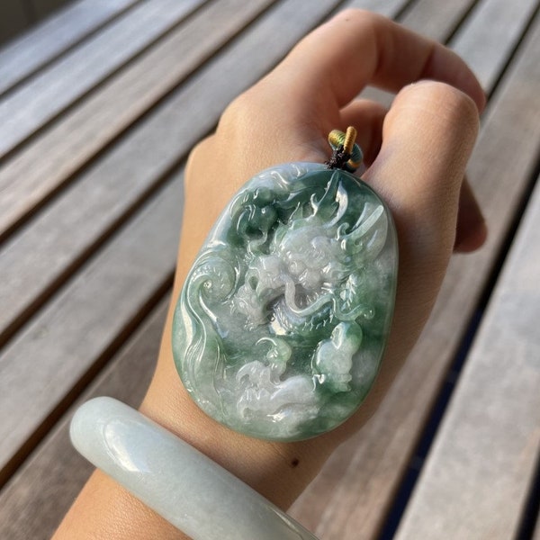 Jade Dragon Pendant - Etsy