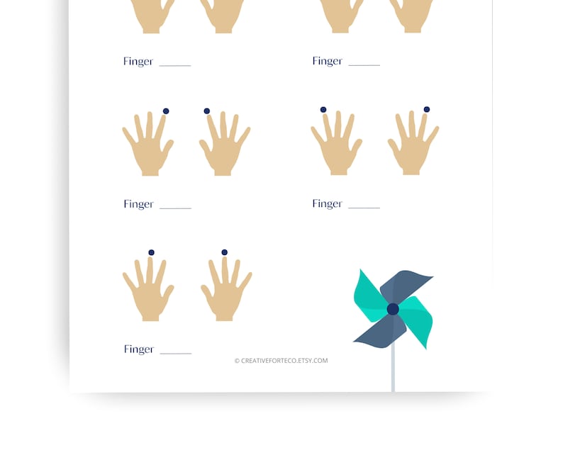 Finger Numbers Worksheet | Beginner Piano Lessons Worksheet | Kids ...