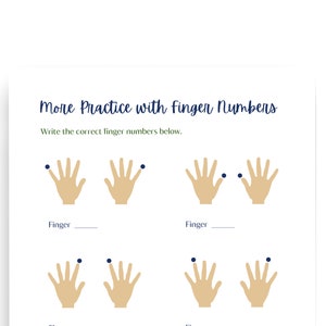 Finger Numbers Worksheet | Beginner Piano Lessons Worksheet | Kids ...
