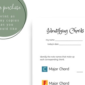 Identifying Chords Worksheet, Music Theory Worksheet for Kids ...