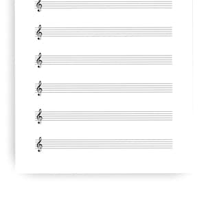 Blank Sheet Music | Printable Staff Paper | Treble Clef Staff Paper ...
