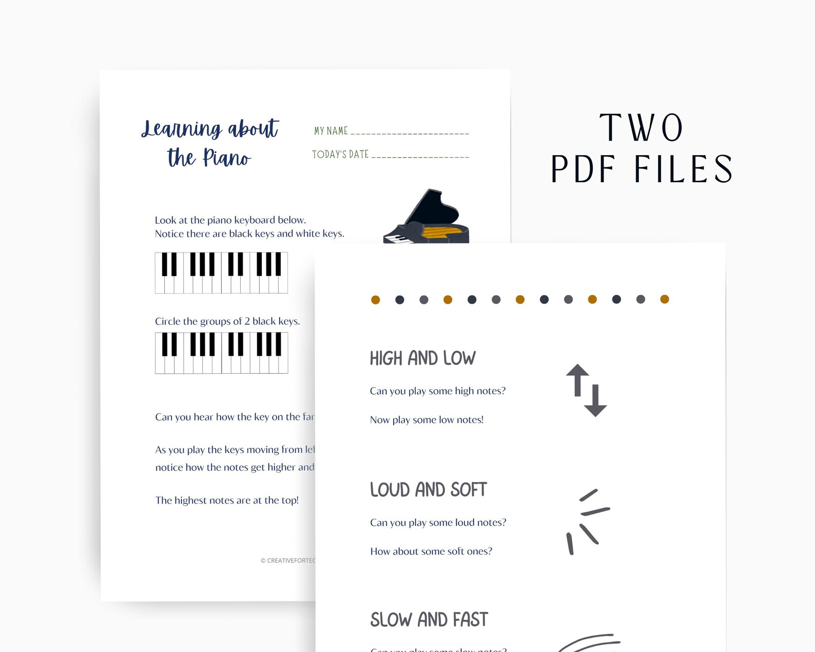 Learning About the Piano Worksheet | Kids First Piano Lesson Worksheet ...