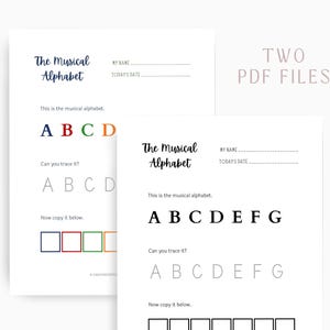 Musical Alphabet Worksheet | Kids Music Theory Printable | Beginner ...