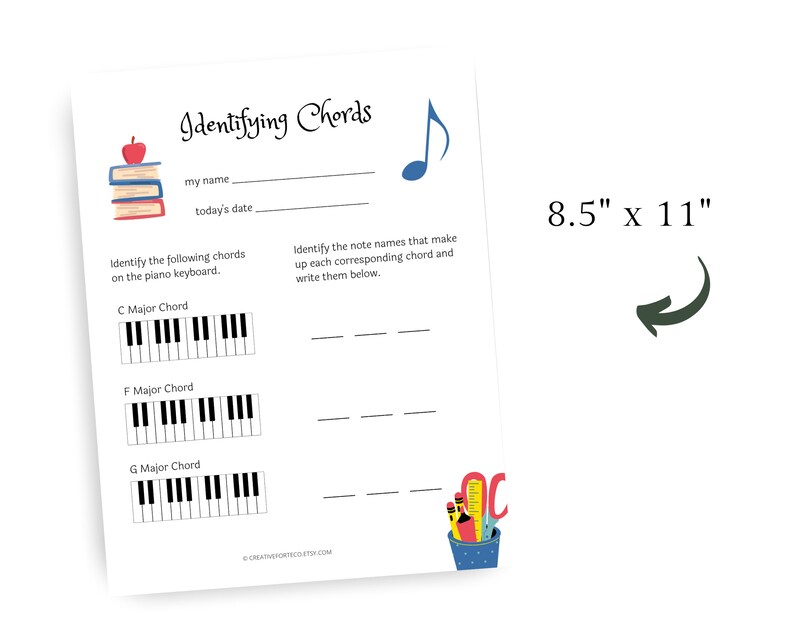 Identifying Chords Worksheet, Music Theory Worksheet for Kids ...