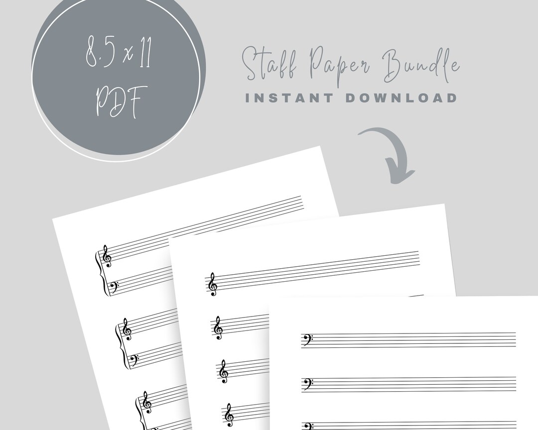 Blank Sheet Music Bundle | Staff Paper Bundle | Manuscript Paper ...