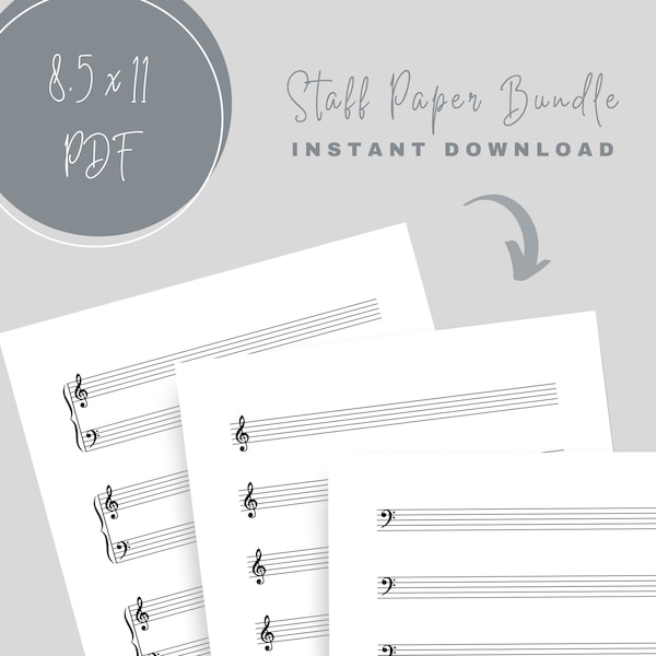 Treble Bass Clef - Etsy