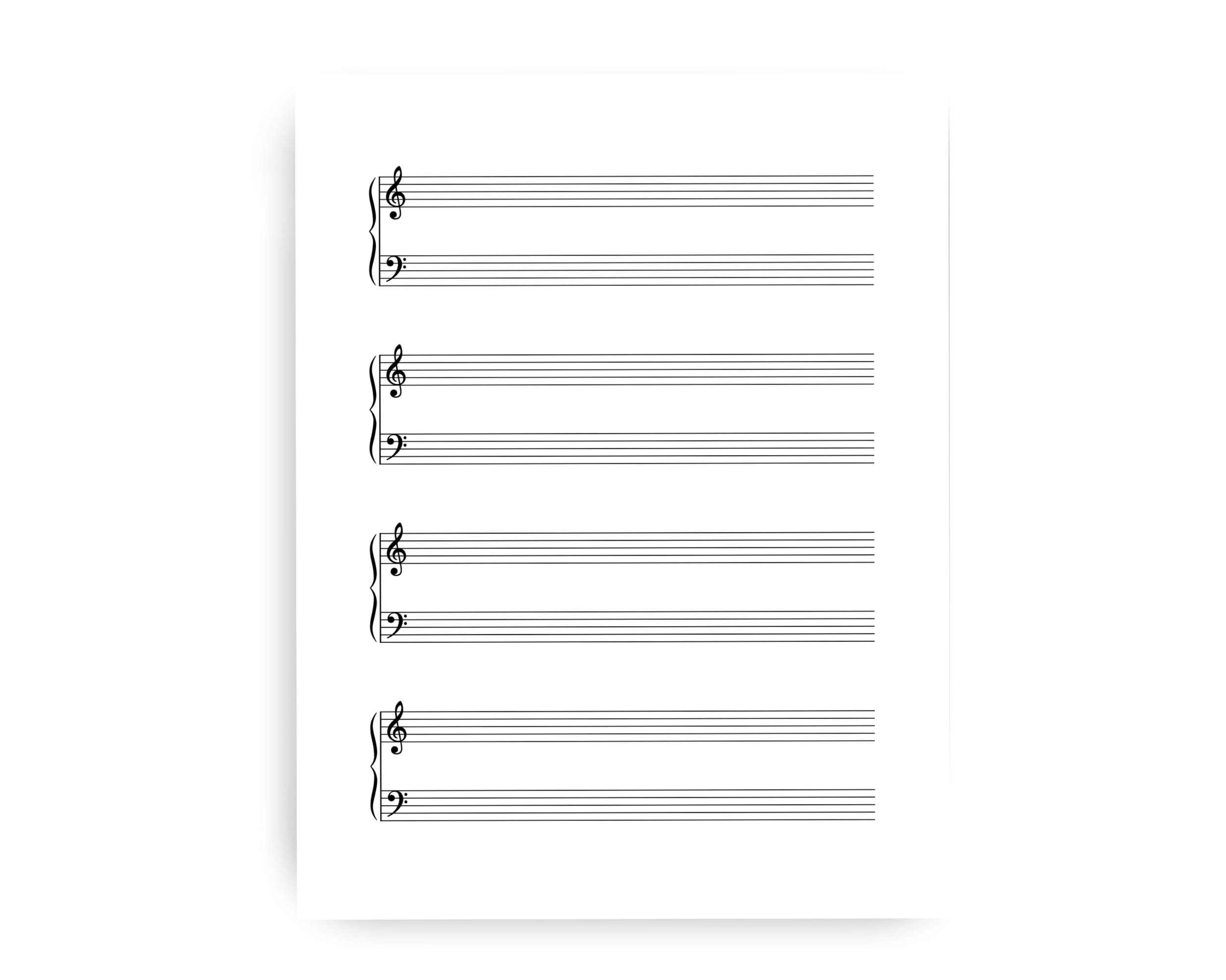 Blank Sheet Music Bundle | Staff Paper | Printable | Manuscript Paper ...