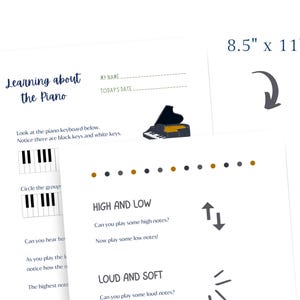 Learning About the Piano Worksheet | Kids First Piano Lesson Worksheet ...